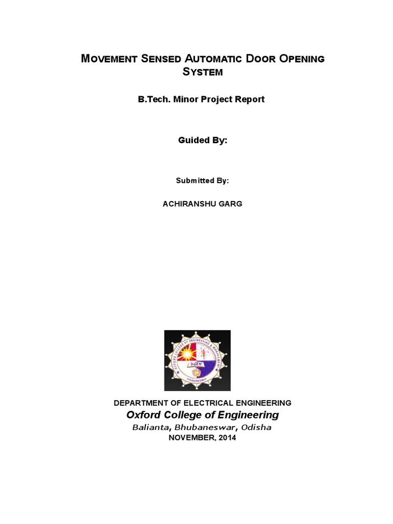 Btech Project Report Format | PDF
