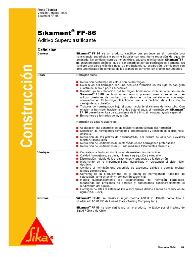 Sikament FF 86 | PDF
