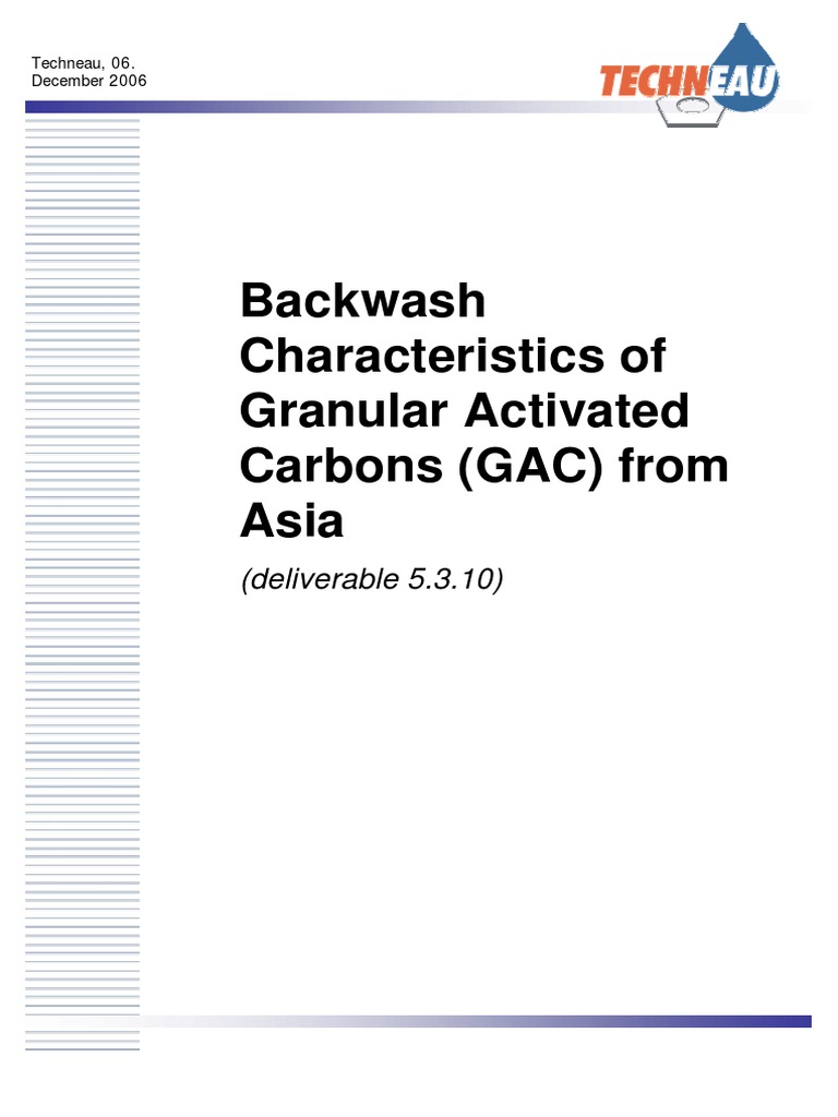 Backwash Characteristics of Granular Activated Carbons (GAC) From Asia ...