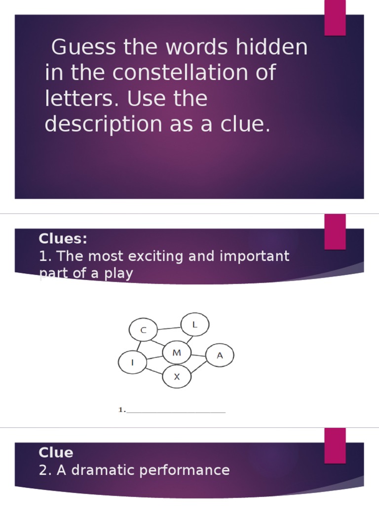 Guess The Words Hidden in The Constellation | PDF