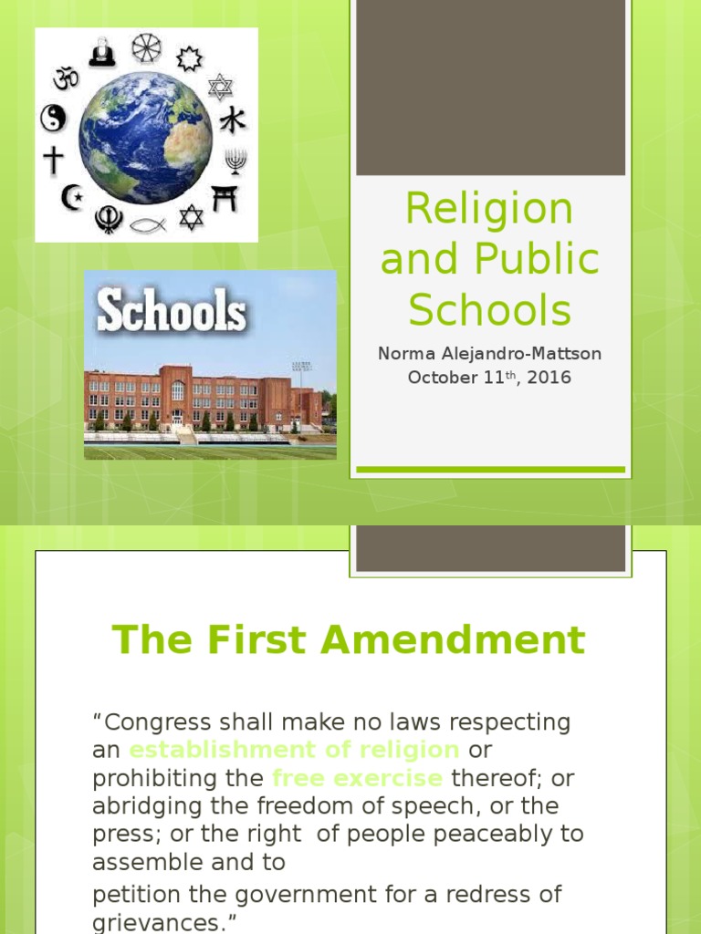 Religion in Public Schools Explained | PDF | Establishment Clause ...