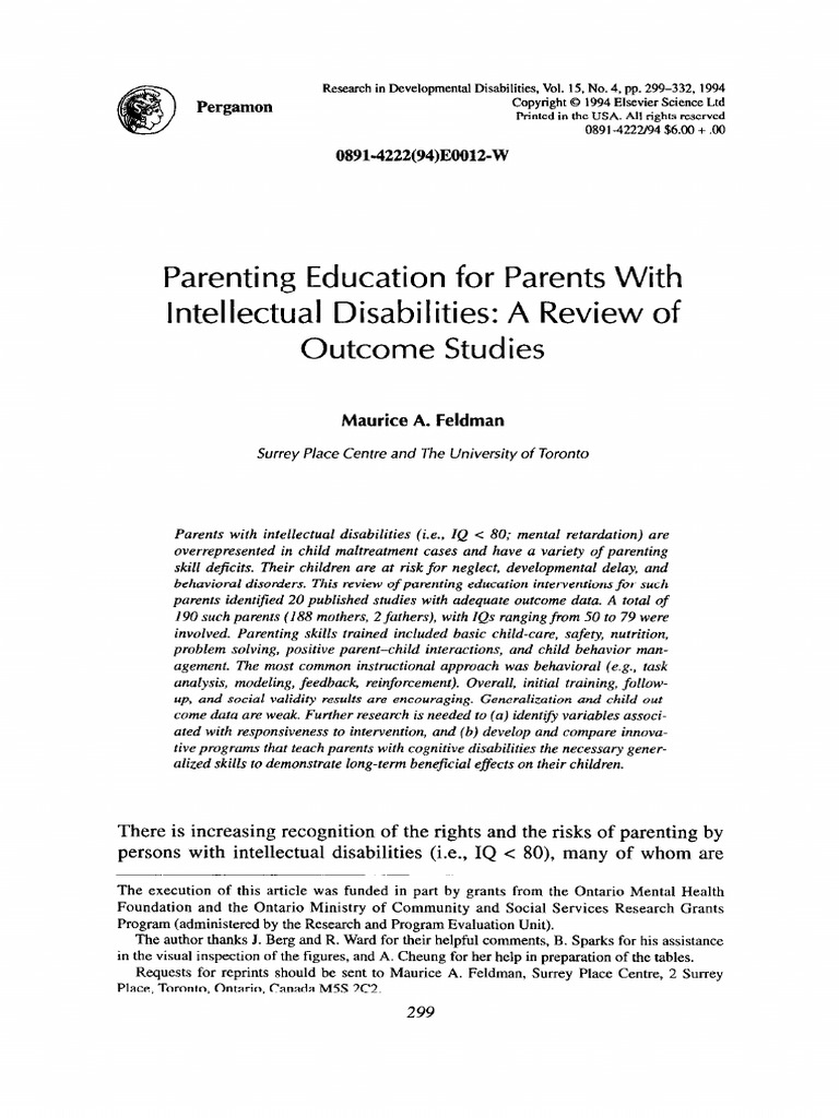 Parenting Education | PDF | Intellectual Disability | Intelligence Quotient
