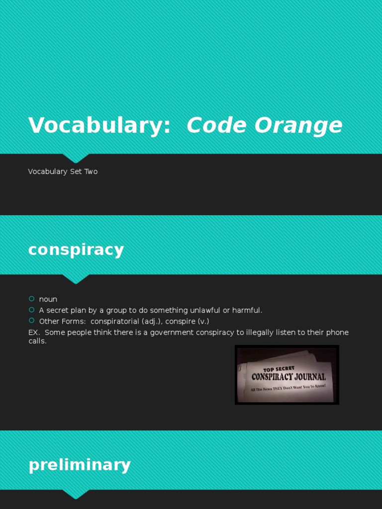 Code Orange Vocabulary 02 | PDF