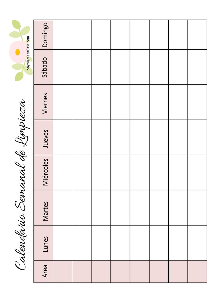 Calendario Limpieza PDF | PDF
