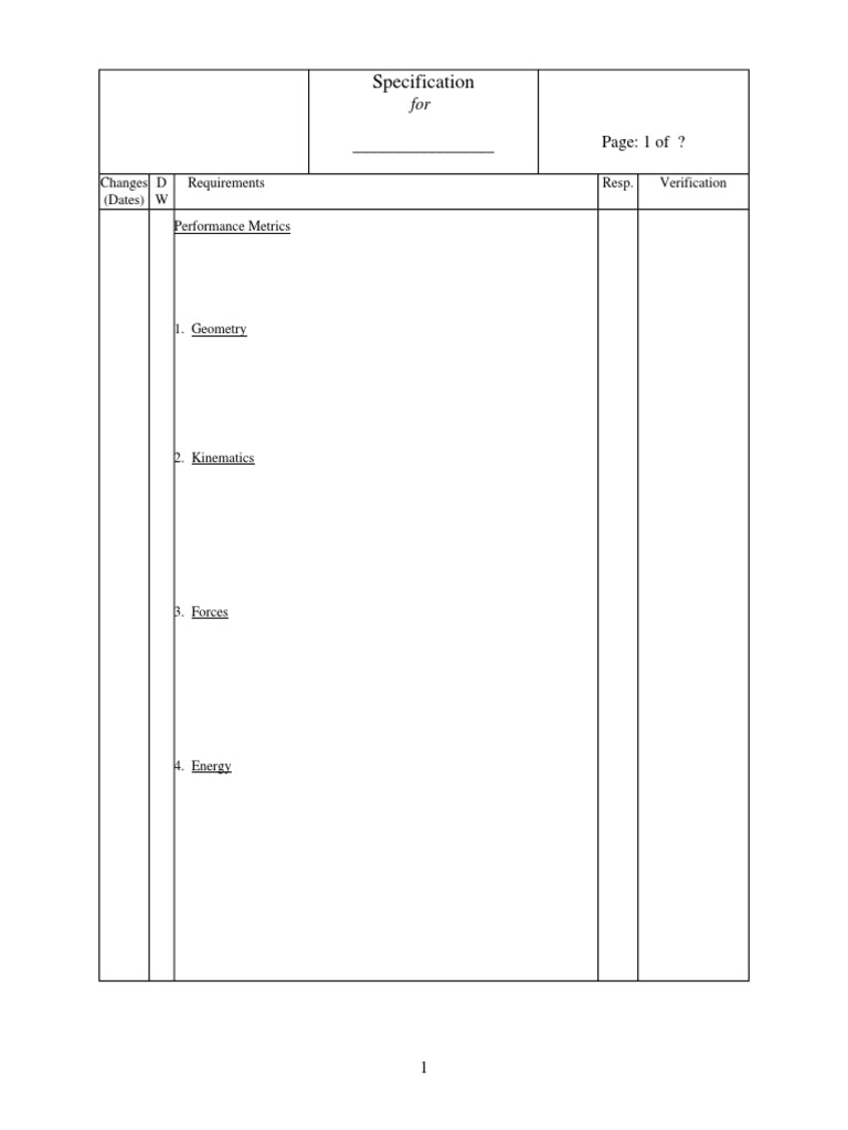 Specification: - Page: 1 of ? | PDF