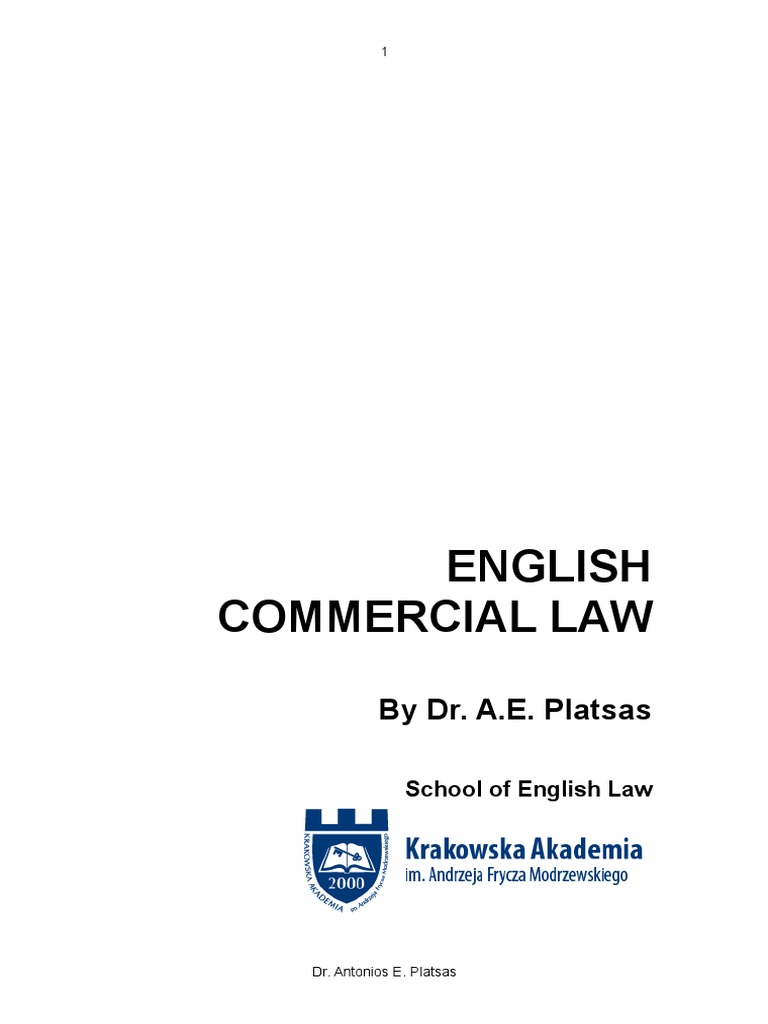 English Commercial Law Module Handbook-Updated 20120612 181831 | PDF ...