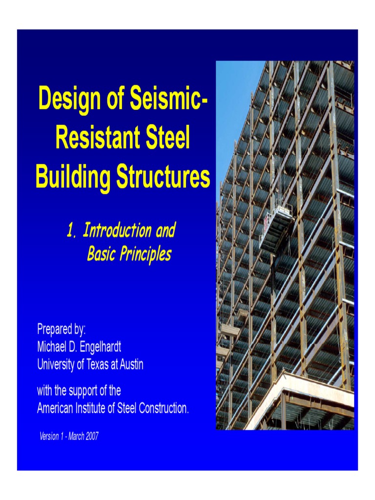 Aisc Seismic Design Module1 Introduction | Framing (Construction) | Screw