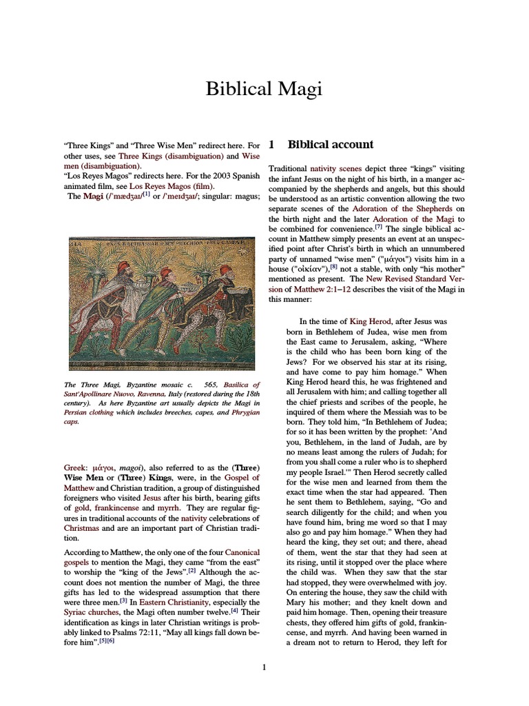 Biblical Magi PDF | Download Free PDF | Biblical Magi | Magi