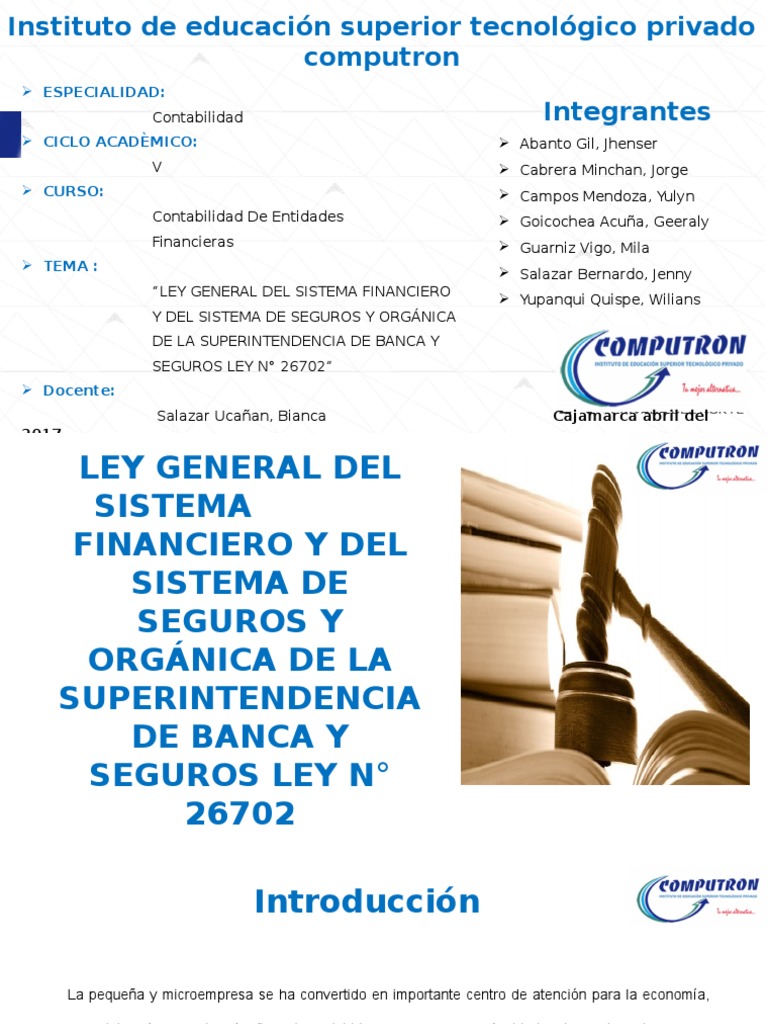 Ley General Del Sistema Financiero | PDF | Pagos | Bancos