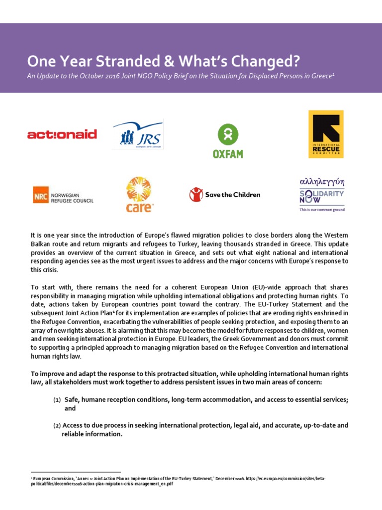 One Year Stranded and What's Changed? An Update To The October 2016 ...