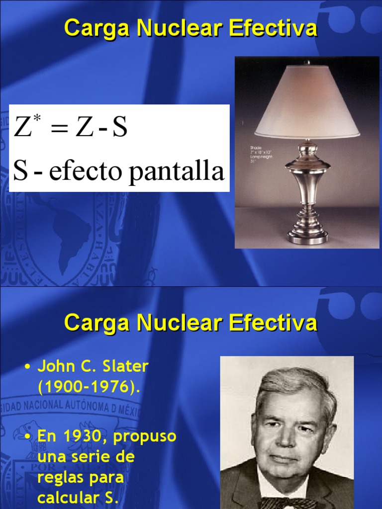 Carga Nuclear Efectiva | PDF | Física atómica | Química cuántica