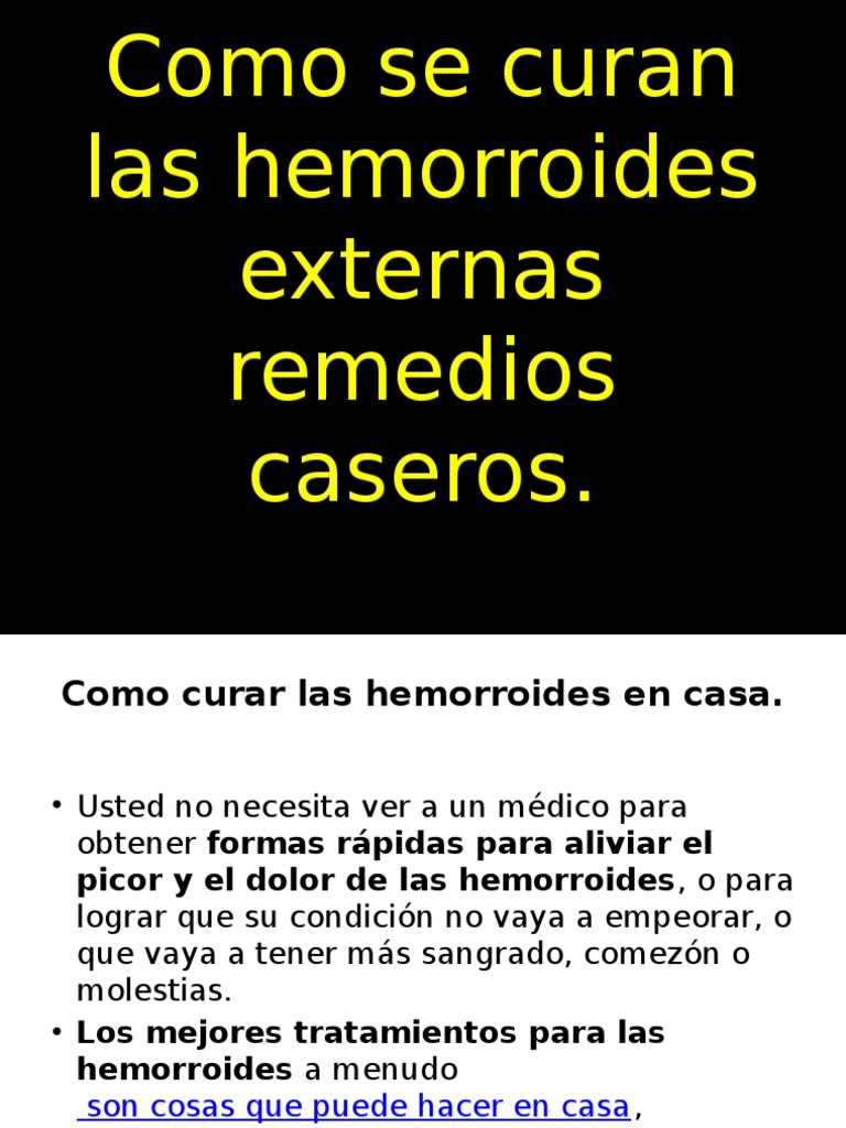 Como Se Curan Las Hemorroides Externas Remedios Caseros. | PDF | Cocina, comidas y vino ...
