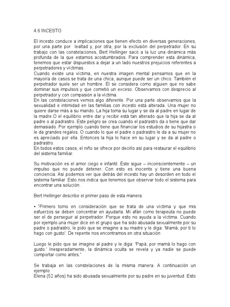 Incesto Berth Hellinger | PDF | Incesto | Adultos