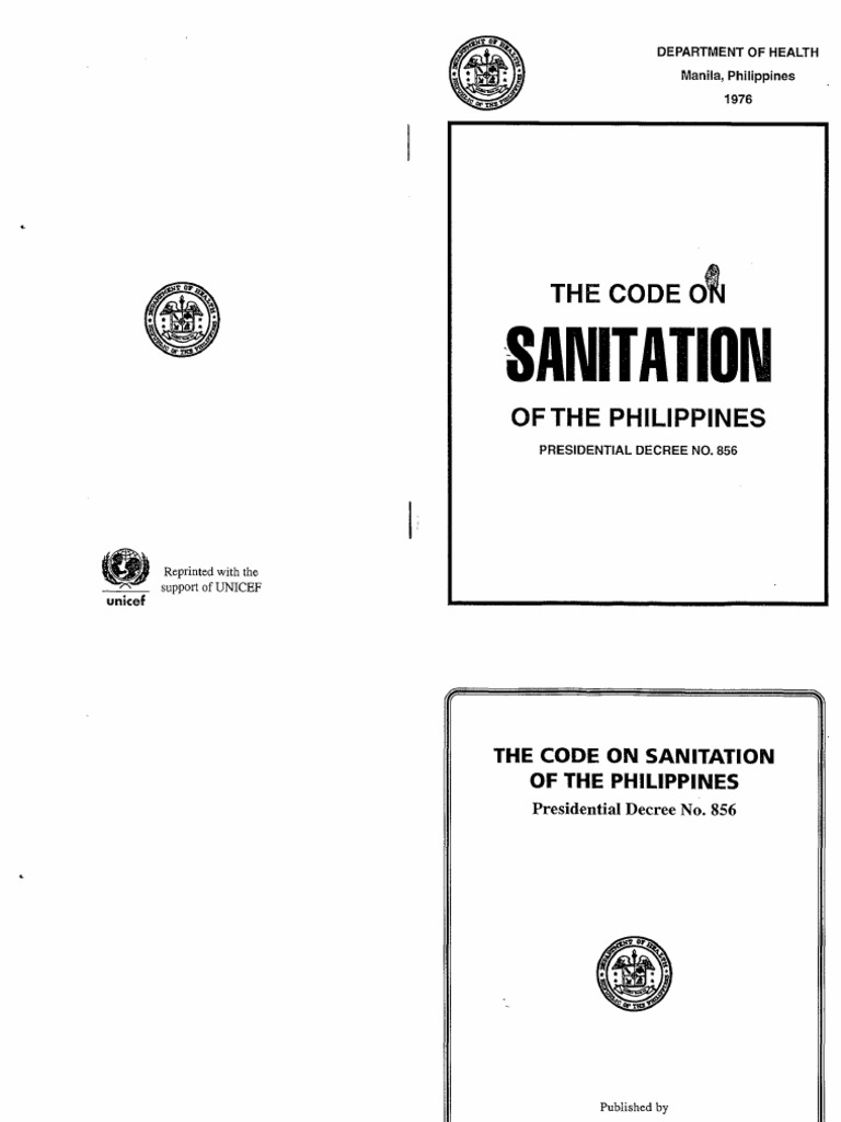Sanitation: The Code | PDF