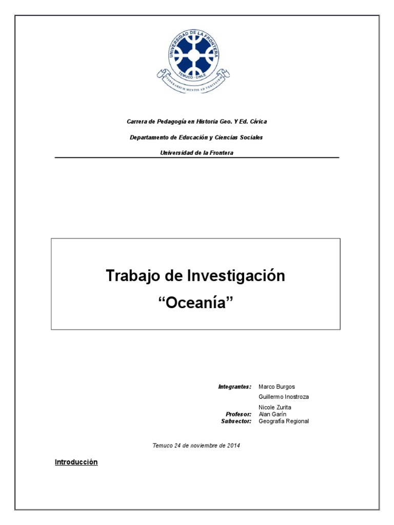 Geografía Descriptiva de Oceanía | PDF | Oceanía | Polinesia