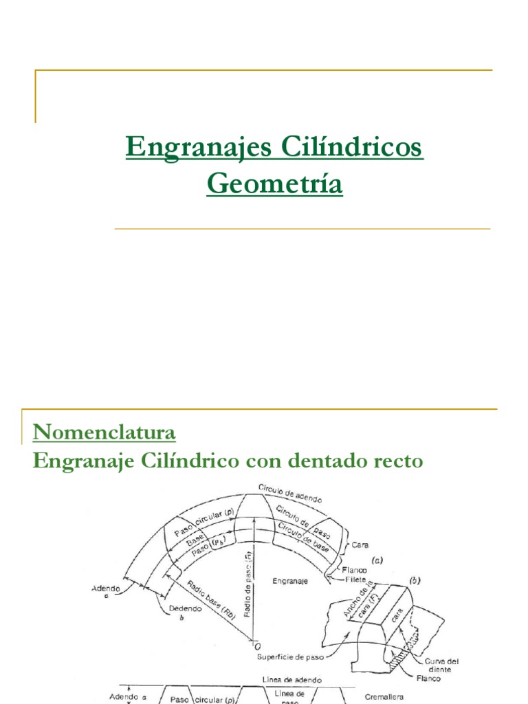 1 Teoria de Engranajes | PDF | Engranaje | Geometría euclidiana