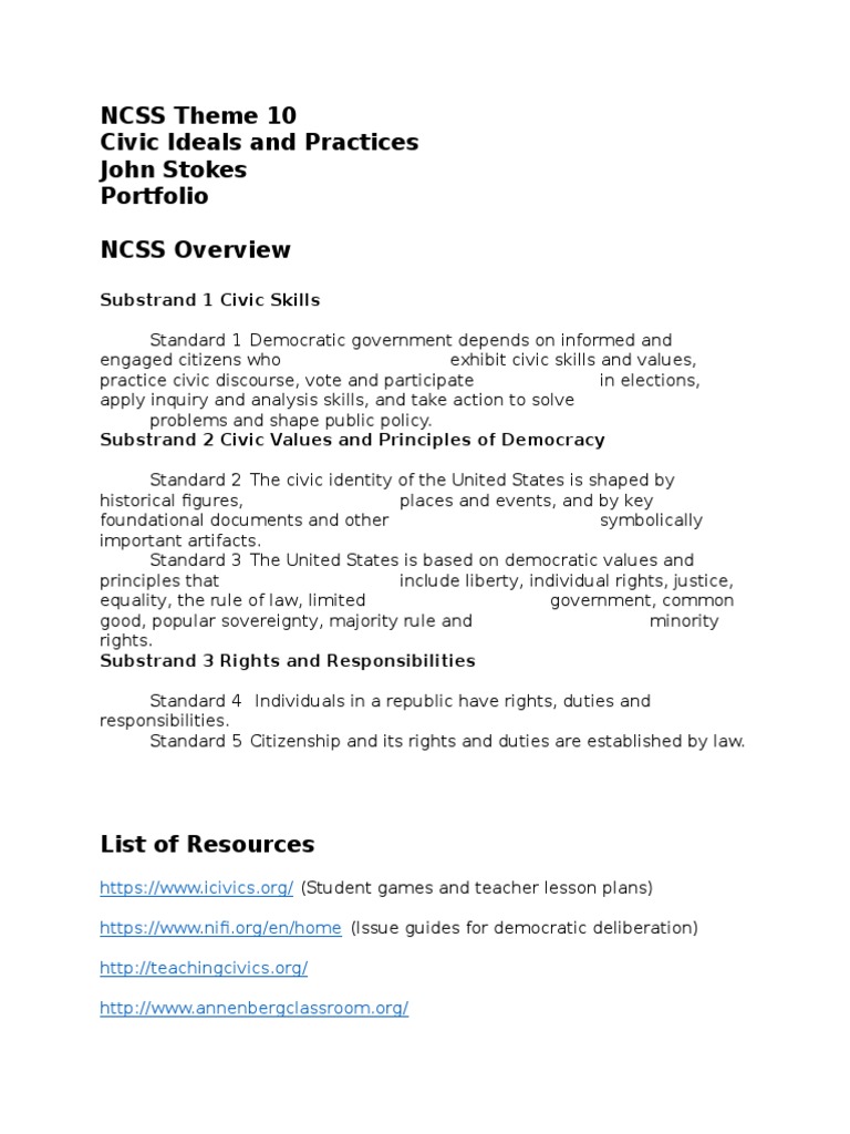 Ncss Theme 10 | PDF | Civics | Democracy