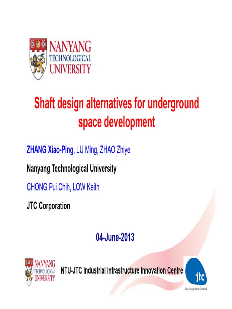 Shaft Design Alternatives Guide | PDF | Tunnel | Deep Foundation