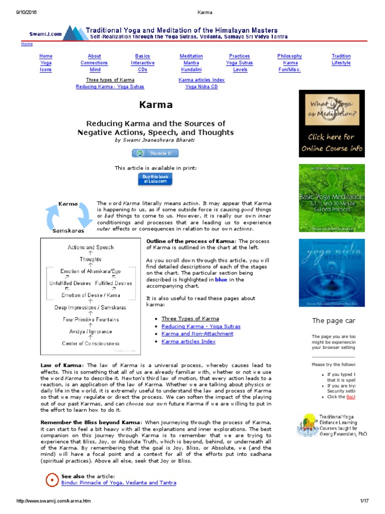 Karma: Reducing Karma and The Sources of Negative Actions, Speech, and ...