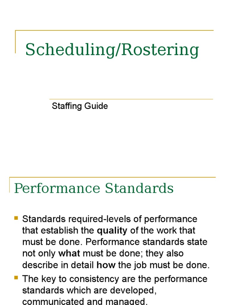 Hotel Staff Scheduling and Productivity | PDF | Turnover (Employment ...
