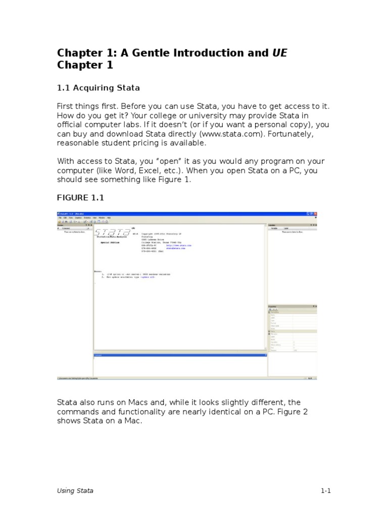 Using Stata Chapter 1 | PDF | Regression Analysis | Statistics