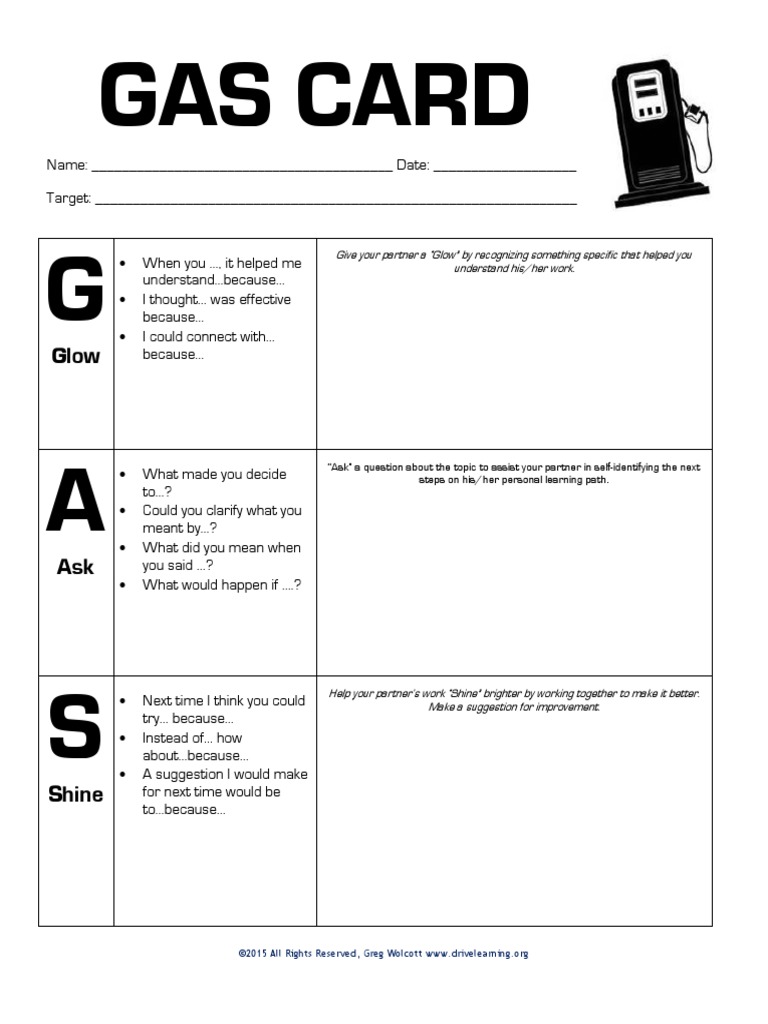 Revised Gas Card | PDF