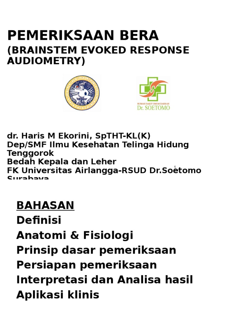 Panduan Pemeriksaan BERA dan Interpretasi | PDF