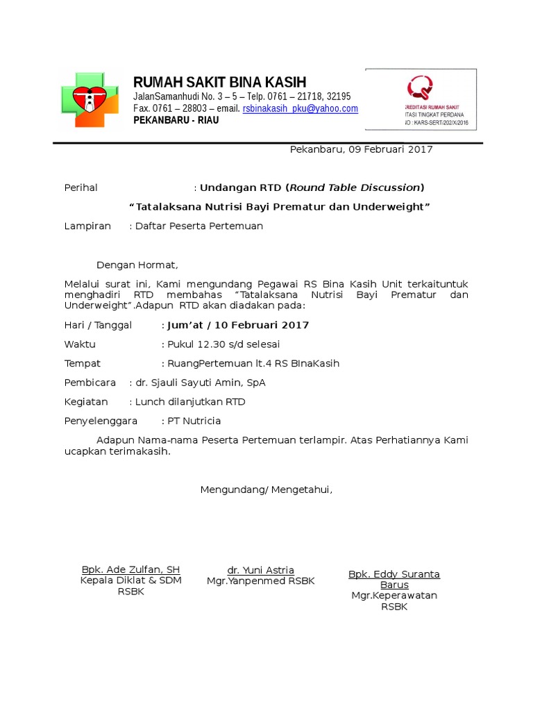 Contoh Undangan RTD | PDF