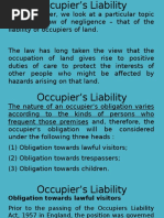 Occupiers' Liability Acts Explained | PDF | Legal Concepts | Virtue