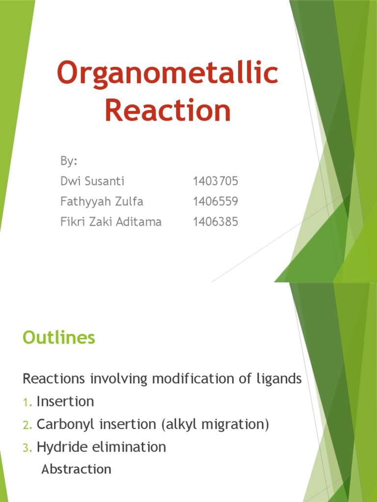 Organometallic Reaction | PDF | Chemical Reactions | Inorganic Chemistry