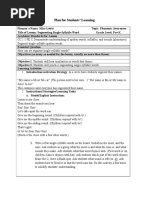 Lesson Plan Cotton Ball Vs Sandpaper Words | PDF