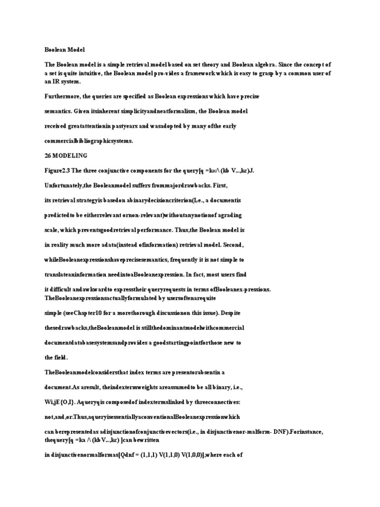 Boolean Model Pdf Information Retrieval Boolean Algebra
