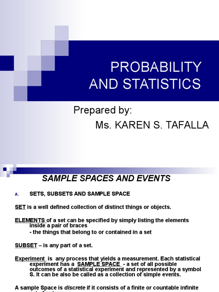 Prob Stat | Set (Mathematics) | Statistics