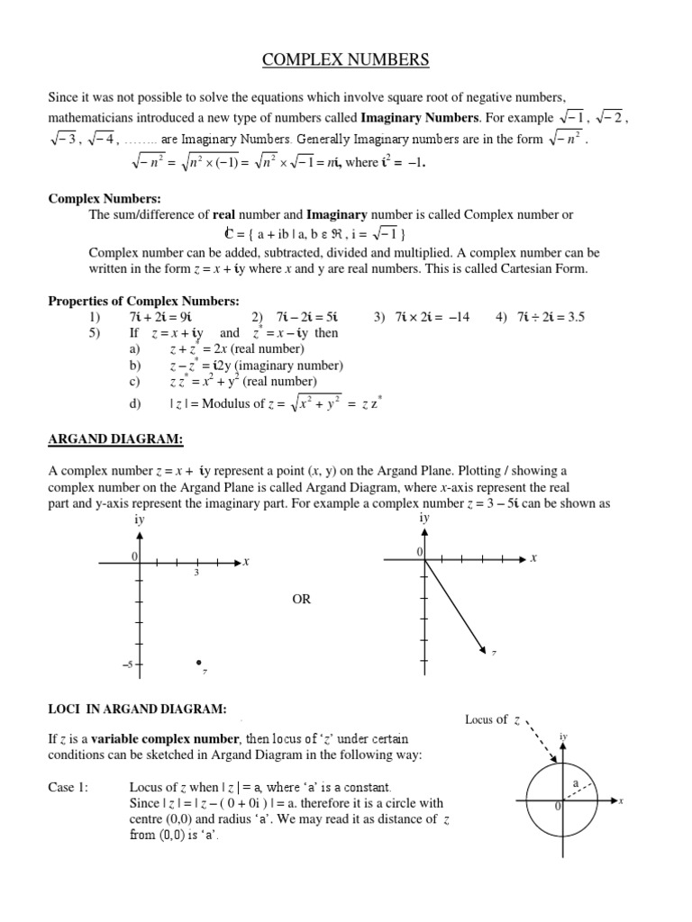 Argand Diagram | PDF | Complex Number | Cartesian Coordinate System