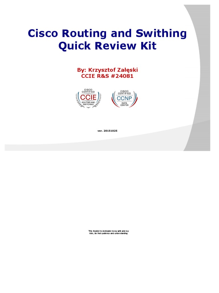 CCENT Cisco Certified Entry Networking Technician (2013) | PDF ...