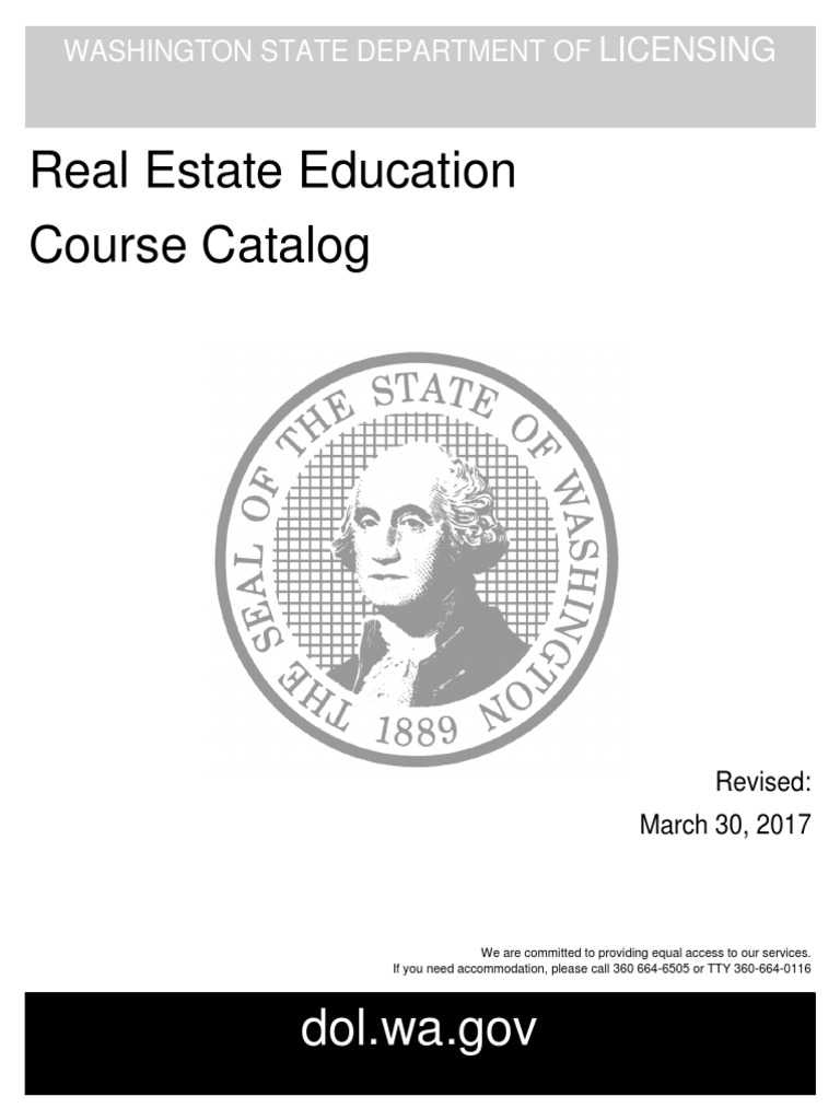 Real Estate Education Course Catalog | PDF | Real Estate Appraisal ...