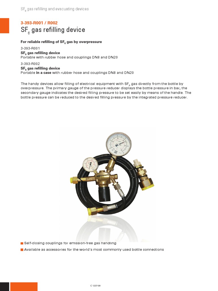 3-393-R001 R002 SF6 Gas Refilling Device C1237 2 | PDF