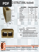 Hoja Tecnica Saltex Bloque de 20X20X40 | PDF | Mortero (Albañilería ...