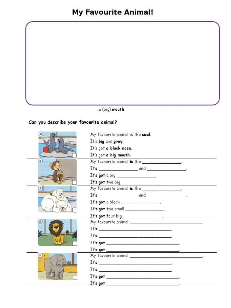 My Favourite Animal!: It's... It Isn't | PDF | Foreign Language Studies ...