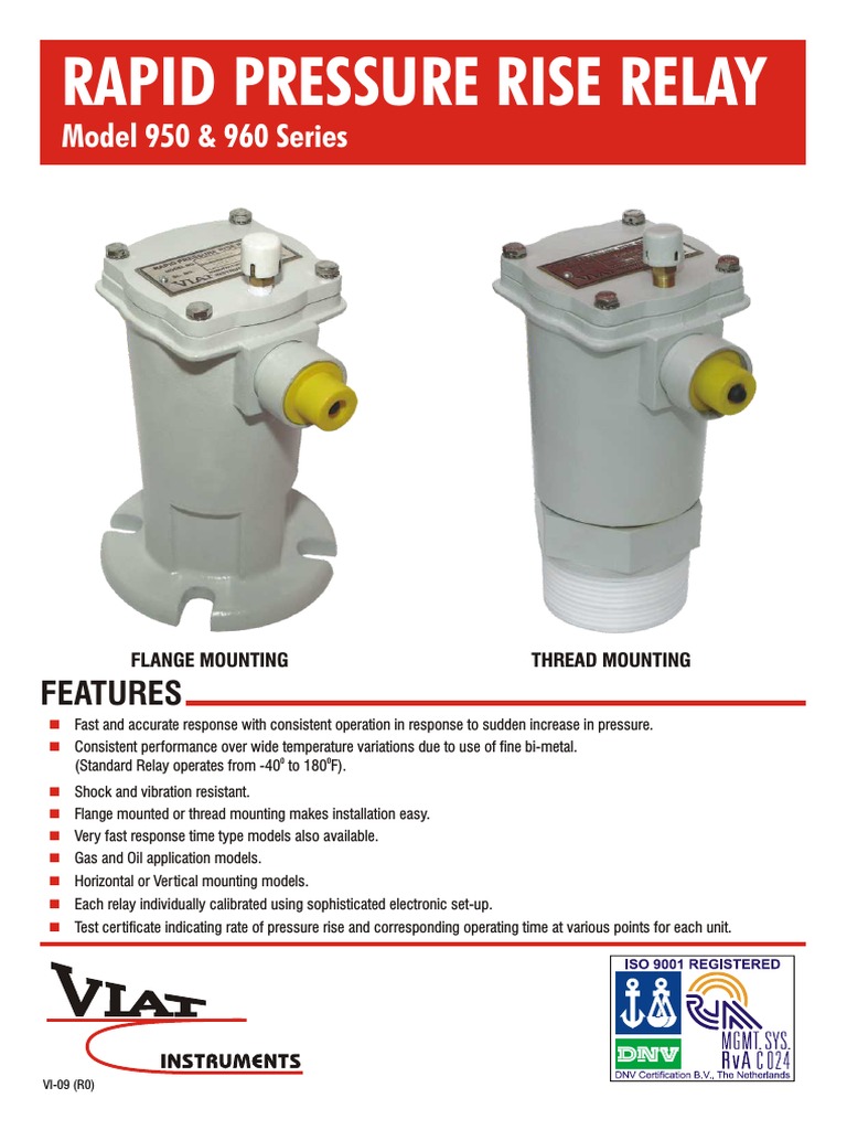Rapid Pressure Rise Relays | PDF | Relay | Valve