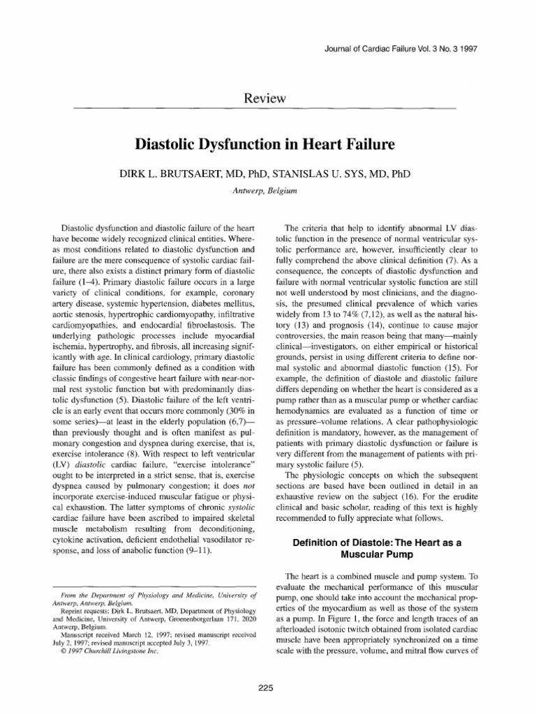 Diastolic Dysfunction in Heart Failure Review LEEERRR | PDF | Diastole ...
