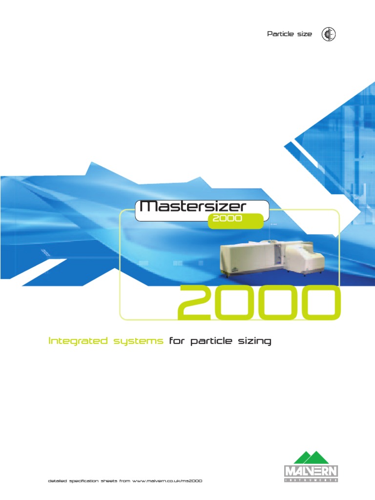 Malvern Mastersizer 2000 PDF | PDF | Verification And Validation ...