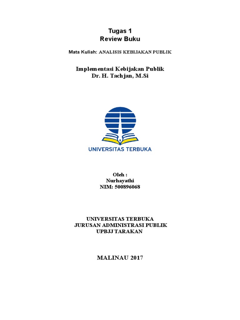 Tugas 1 Analisis Kebijakan Publik | PDF