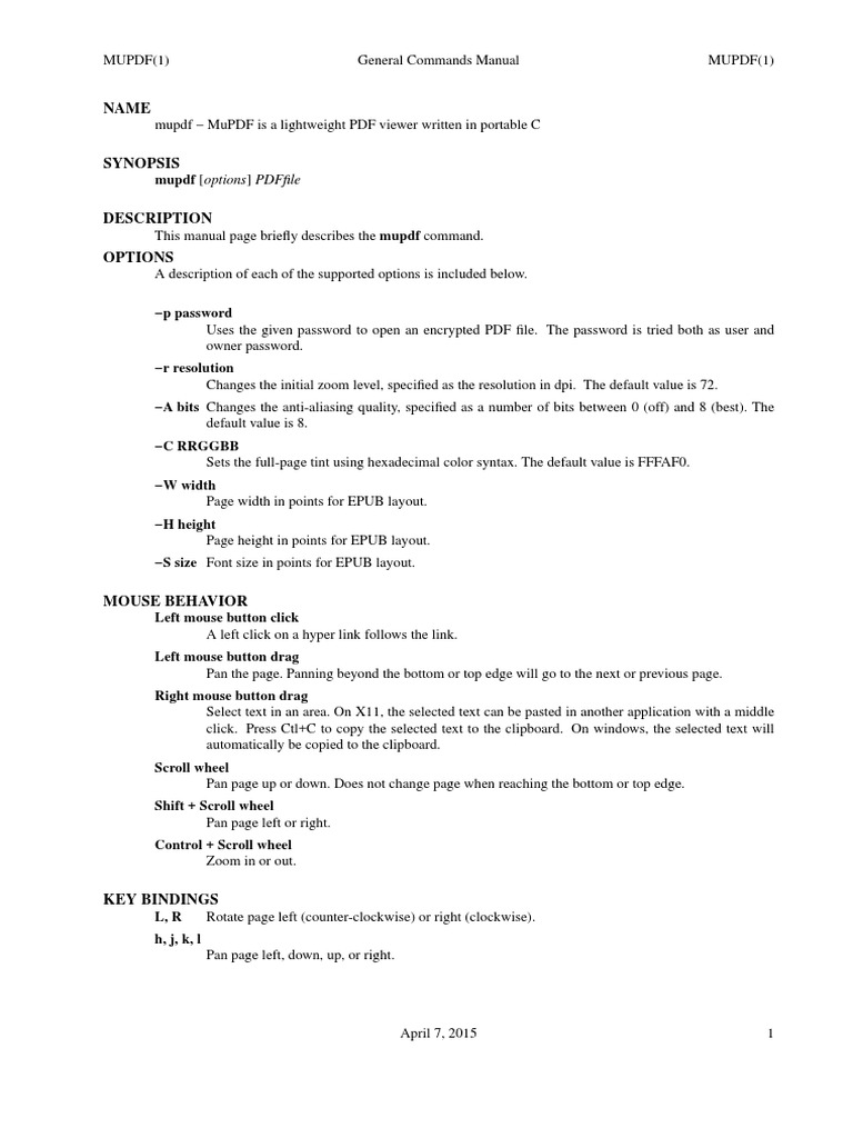 Mupdf | PDF | Portable Document Format | System Software