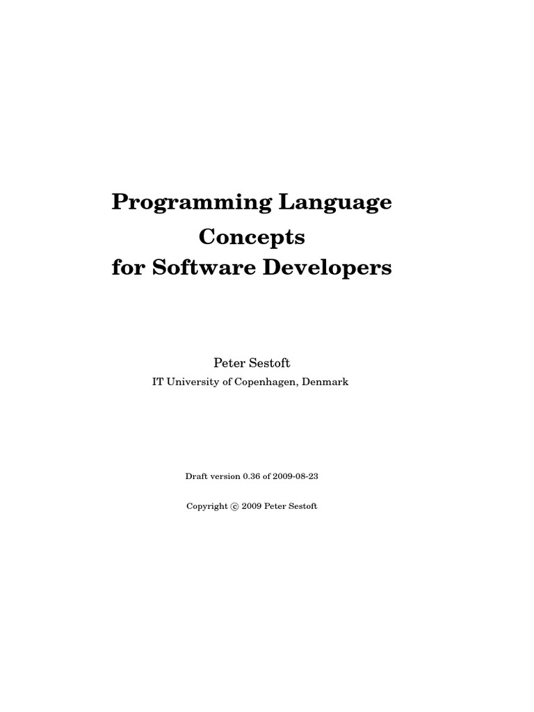 PRG Language Concepts PDF | PDF | Scope (Computer Science) | Class ...