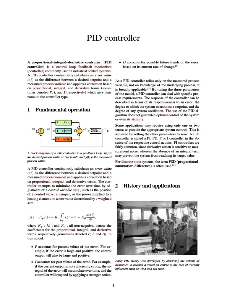 PID Controller | PDF | Control Theory | Control System