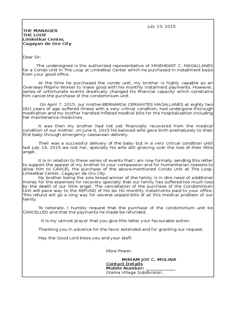 Letter To The Loop MOLINA Final | PDF | Government | Business