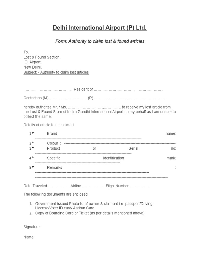 Autorization Letter Sample | PDF