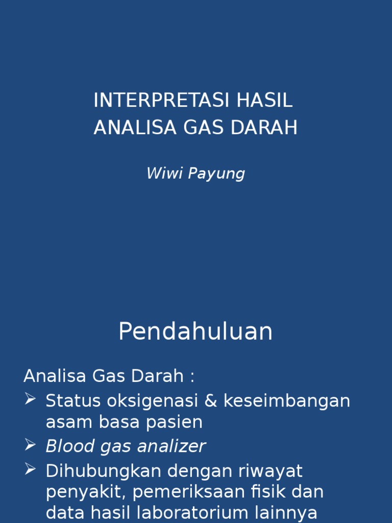 Analisa Gas Darah Power Point | PDF