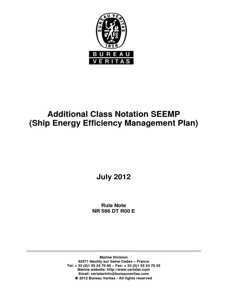 NI 597 - Additional Class Notation SEEMP (Ship Energy Efficiency ...